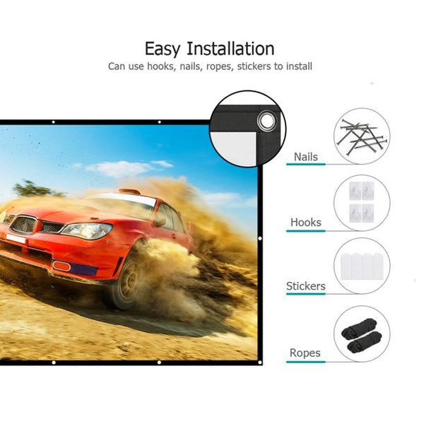 VANKYO Projector Screen 120" 4K HD Projection Screen, Portable Indoor ...